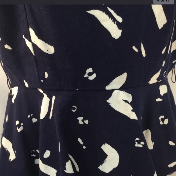 Howard Wolf | Dresses | Howard Wolf Dress V Neck Sleeveless Peplum Navy ...